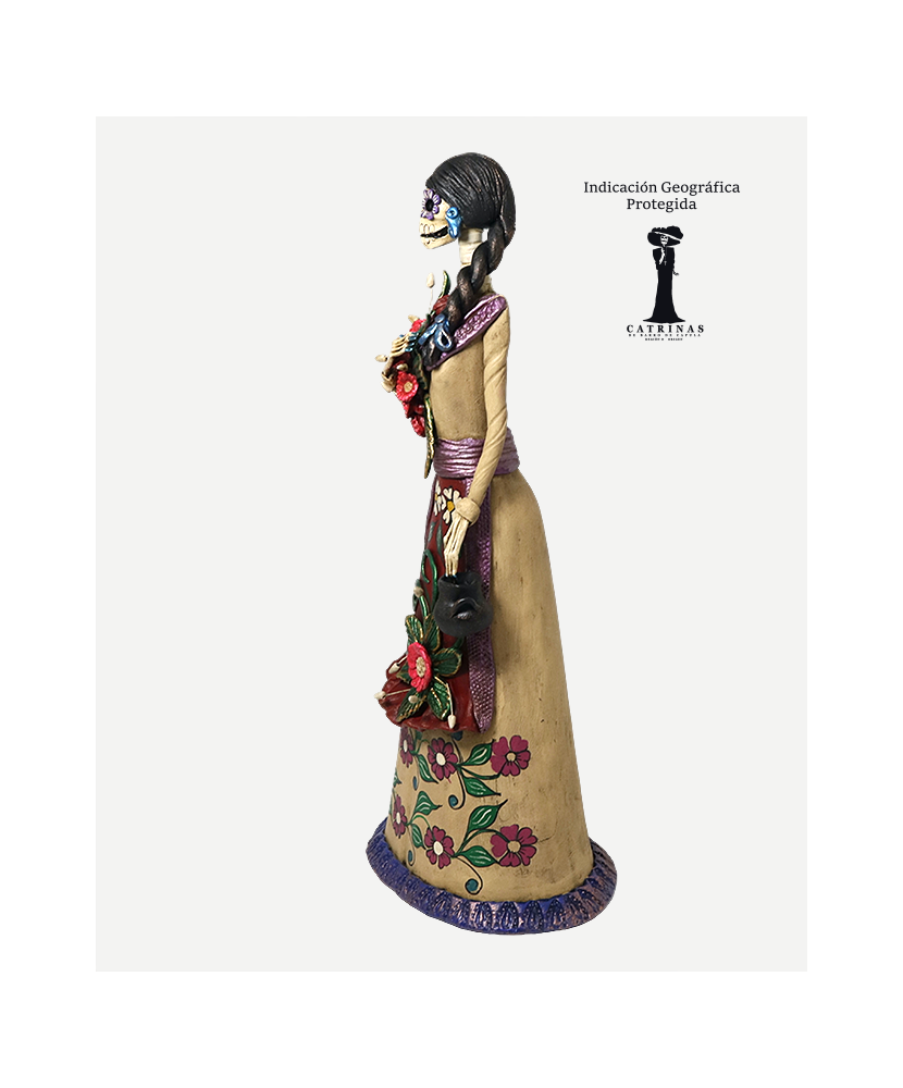 Catrina con Flores de 43 cm
